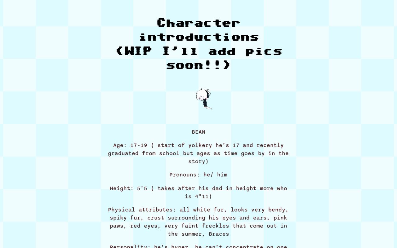 Character introductions